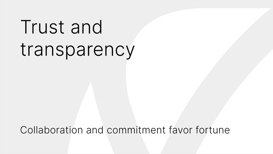 Trust and transparency